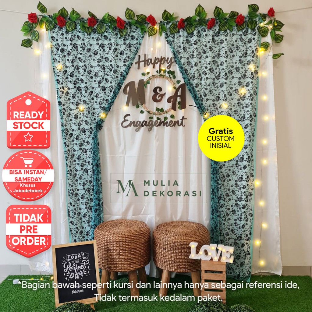 Jual Dekorasi Lamaran Backdrop Nikahan PhotoBooth DIY Akad Nikah Aqiqah ...