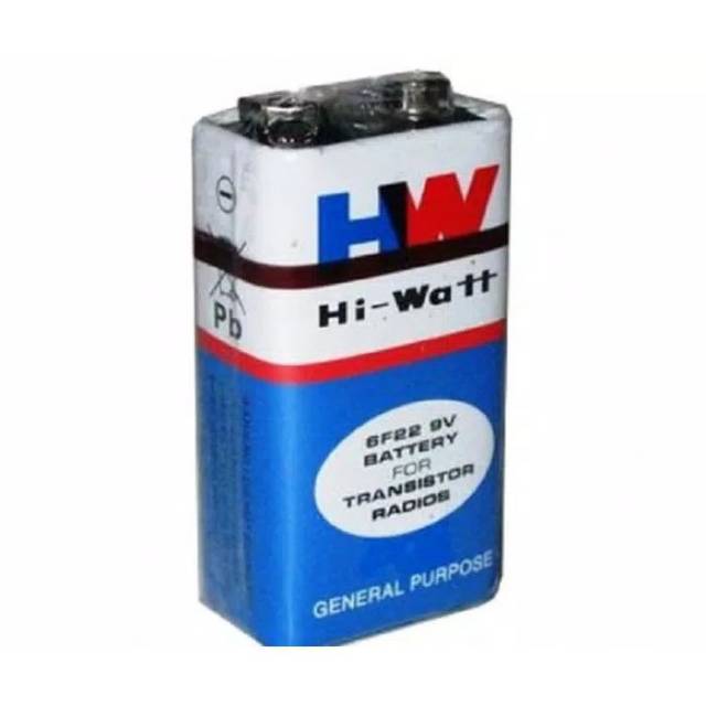 Jual Baterai 9v / Battery 9 Volt / Baterai kotak Merk HW ( HI-Watt ...