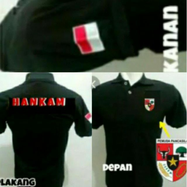 Jual Kaos pemuda pancasila Kaos hankam polo katun full bordir depan ...