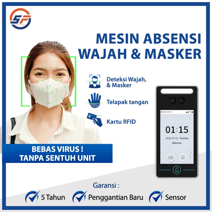 Jual Mesin Absensi ZKTECO Mini AC Scan Wajah Masker / Access Control ...