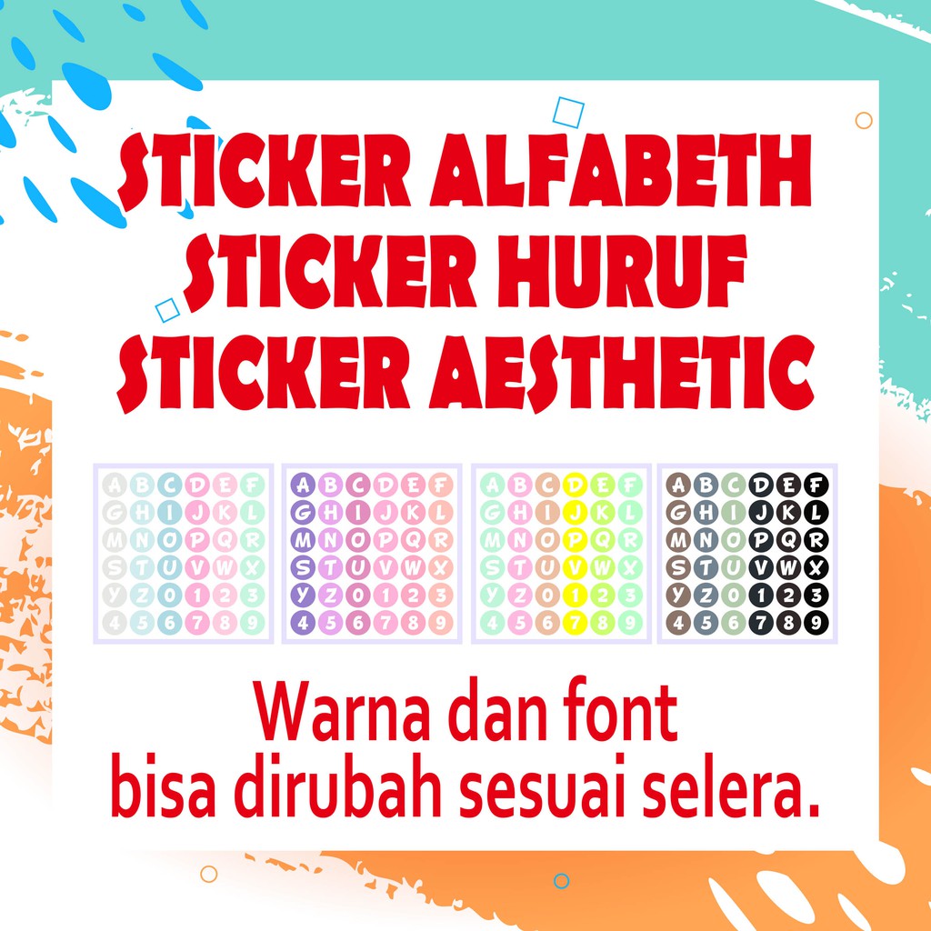 Jual STICKER ALFABETH / STICKER HURUF / STICKER AESTHETIC | Shopee ...