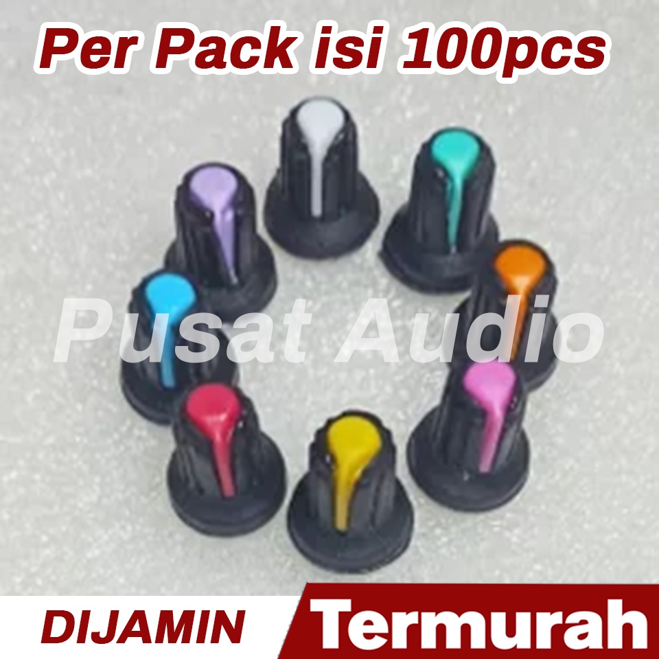 Jual PER PACK isi 100 pcs KNOP MIXER POTENSIO KENOP POTENSIOMETER AMPLI ...