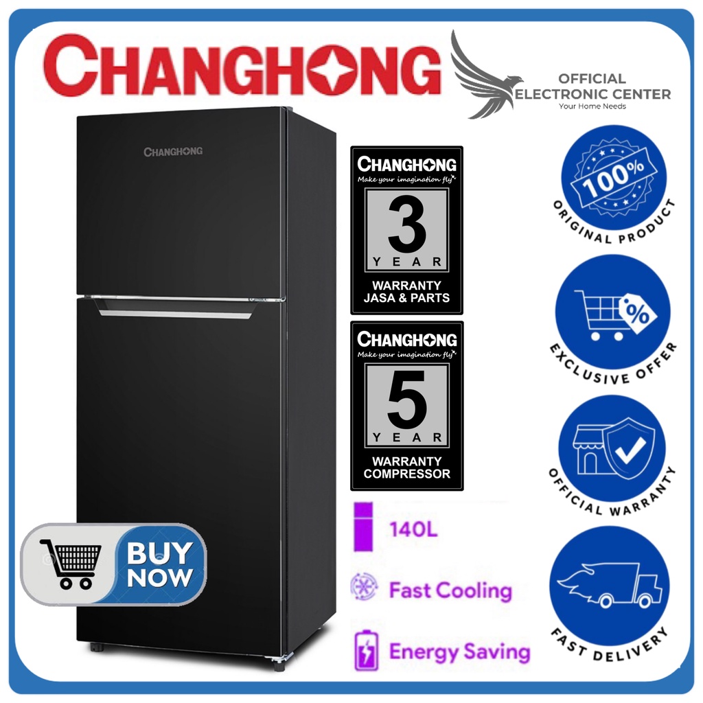 Jual CHANGHONG KULKAS 2 PINTU FTM155DB FTM 155DB 155DB [140L] LEMARI ES ...