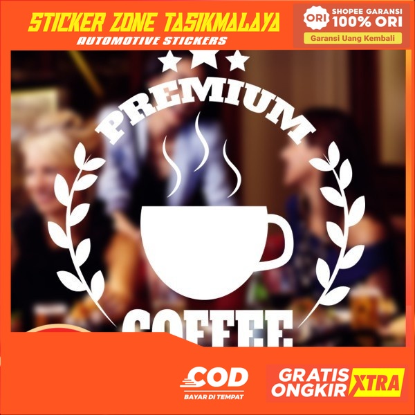 Jual ORIGINAL Stiker Dinding Sticker Kaca Cafe Kopi Custom Tulisan ...