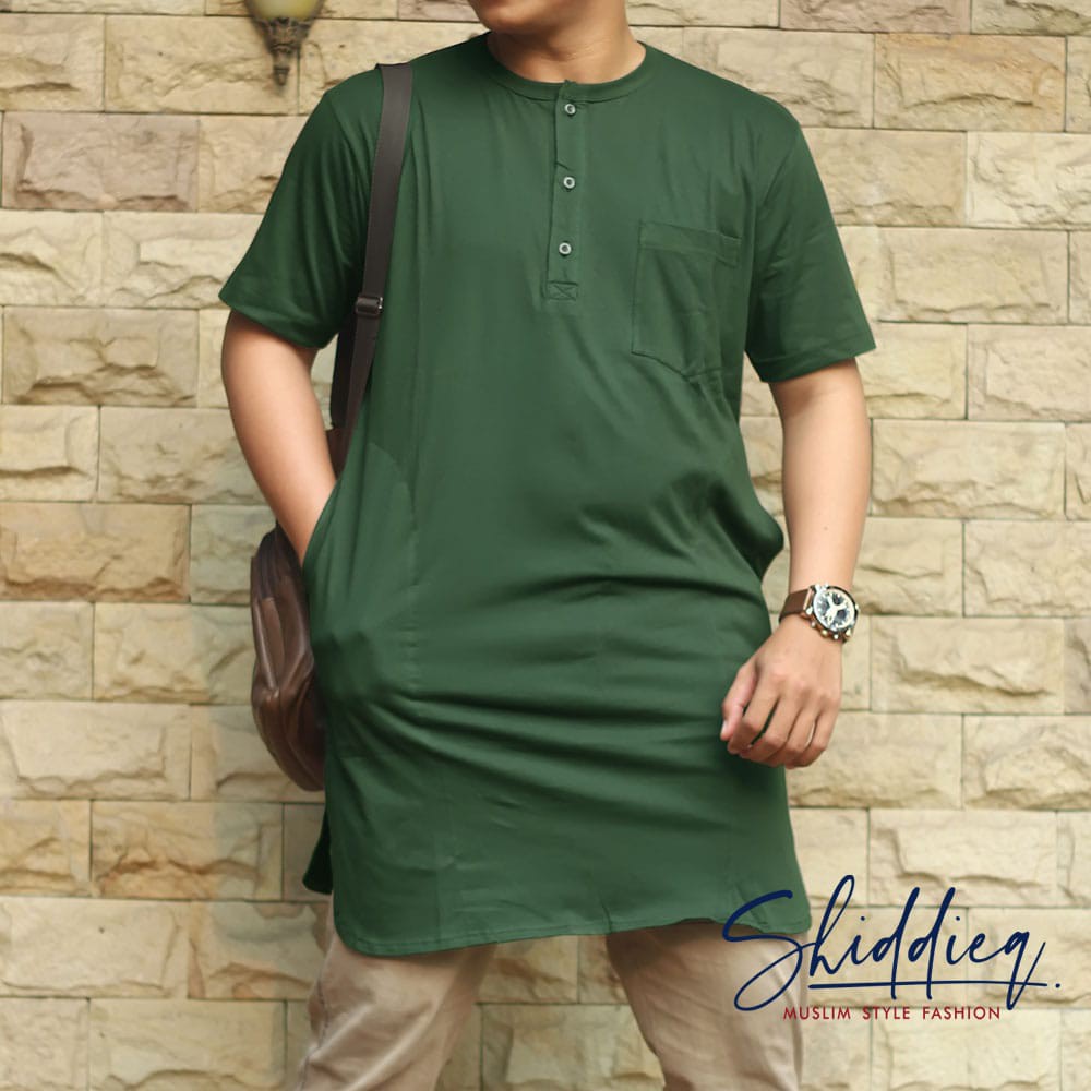 Jual Shiddieq Kaos Gamis Kurta Pria Combed Lengan Pendek Premium ...