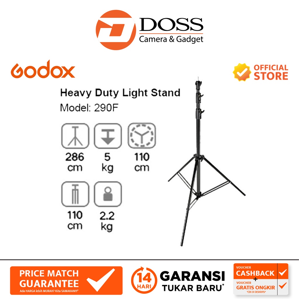 Jual Godox Light Stand 290F | Shopee Indonesia
