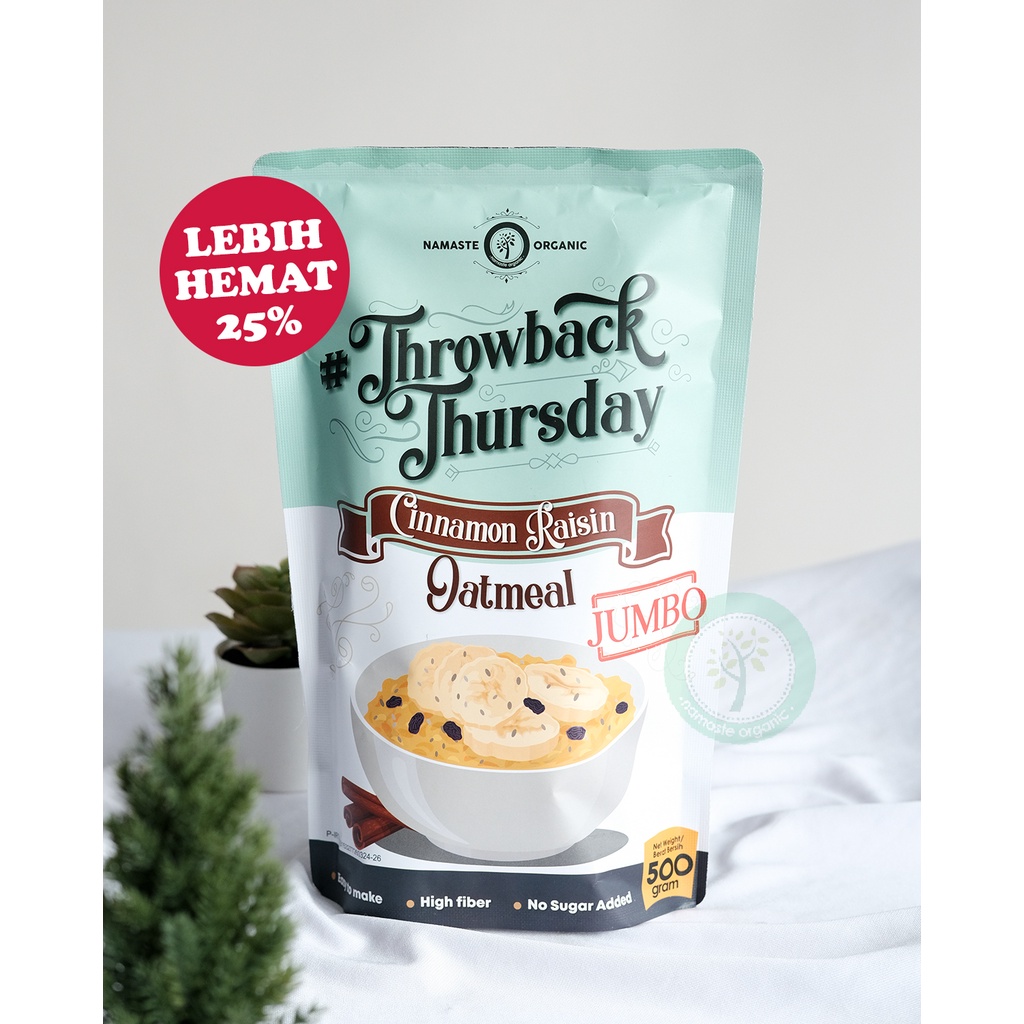 Jual JUMBO THROWBACK THURSDAY - CINNAMON RAISIN OATMEAL 500GR | Shopee ...