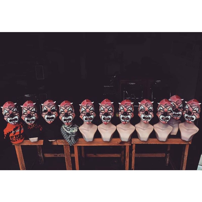 Jual topeng badut clown shawn crahan karet latex ada topeng slipknot ...