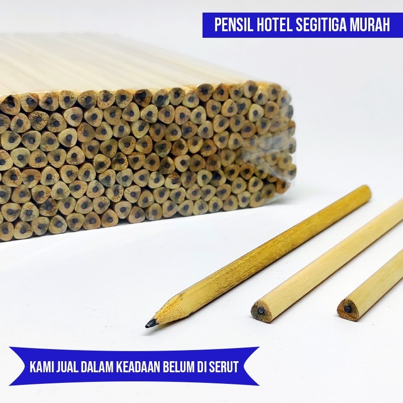 Jual Pensil Hotel Segitiga Murah kayu isi 100 pcs Termurah | Shopee ...