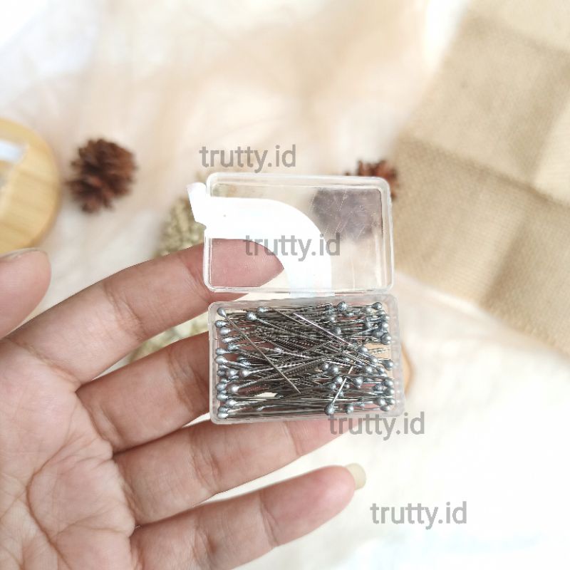 Jual jarum pentul mini stainless / jarum pentul anti karat / jarum ...