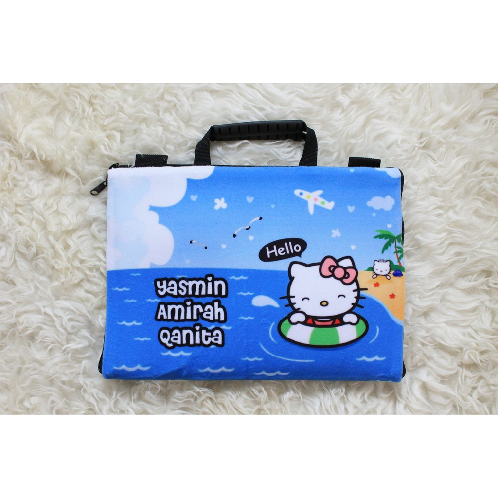 Jual Tas Laptop Sablon Hello Kitty Full Print 10-17 Inch Tas Notebook ...