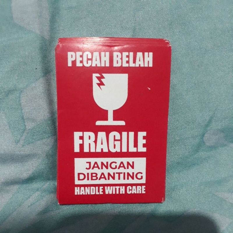 Jual 10 LEMBAR STIKER FRAGILE LABEL FRAGILE DAN MAKANAN JANGAN ...