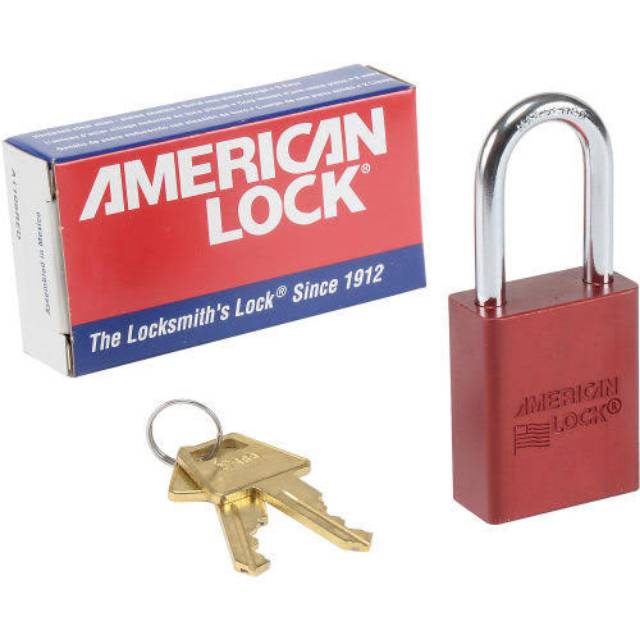 Jual American Lock A1106 Red Anodized Aluminum Safety Padlock | Shopee ...