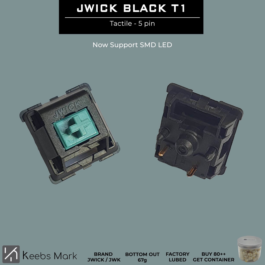 Jual JWICK / JWK Black T1 Tactile Switch 67g Keyboard | Shopee Indonesia