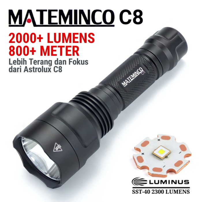 Jual ASTROLUX MATEMINCO C8 BLF A6 LUMINUS SFT-40 SFT40 SENTER LED FOKUS ...