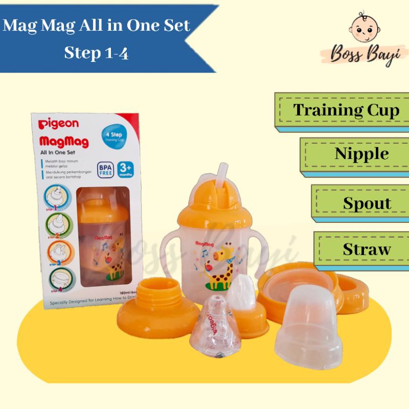 Jual PIGEON - Mag Mag Training Cup All In One Set Step 1-4 | Shopee ...