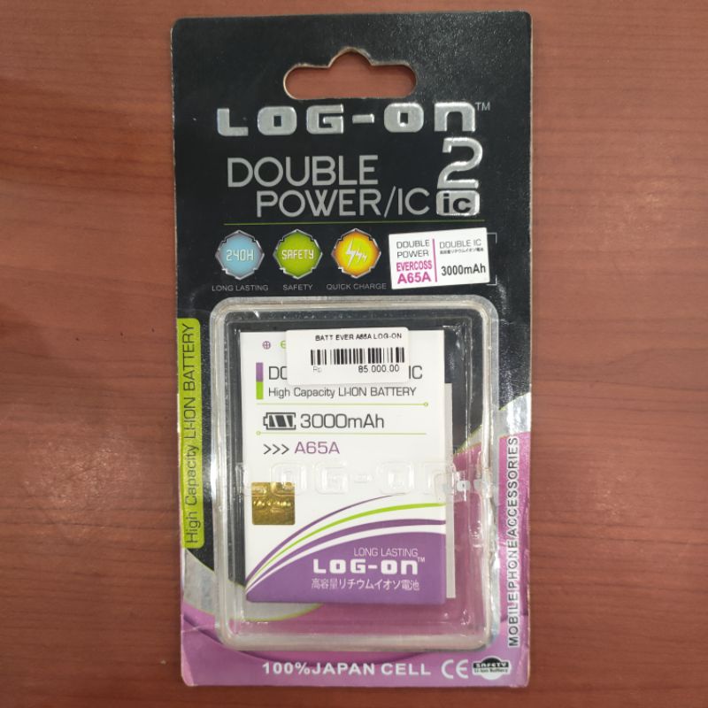 Jual Baterai Evercoss A65A Log-On Double Power/ IC Kapasitas 3000 mAh | Shopee Indonesia