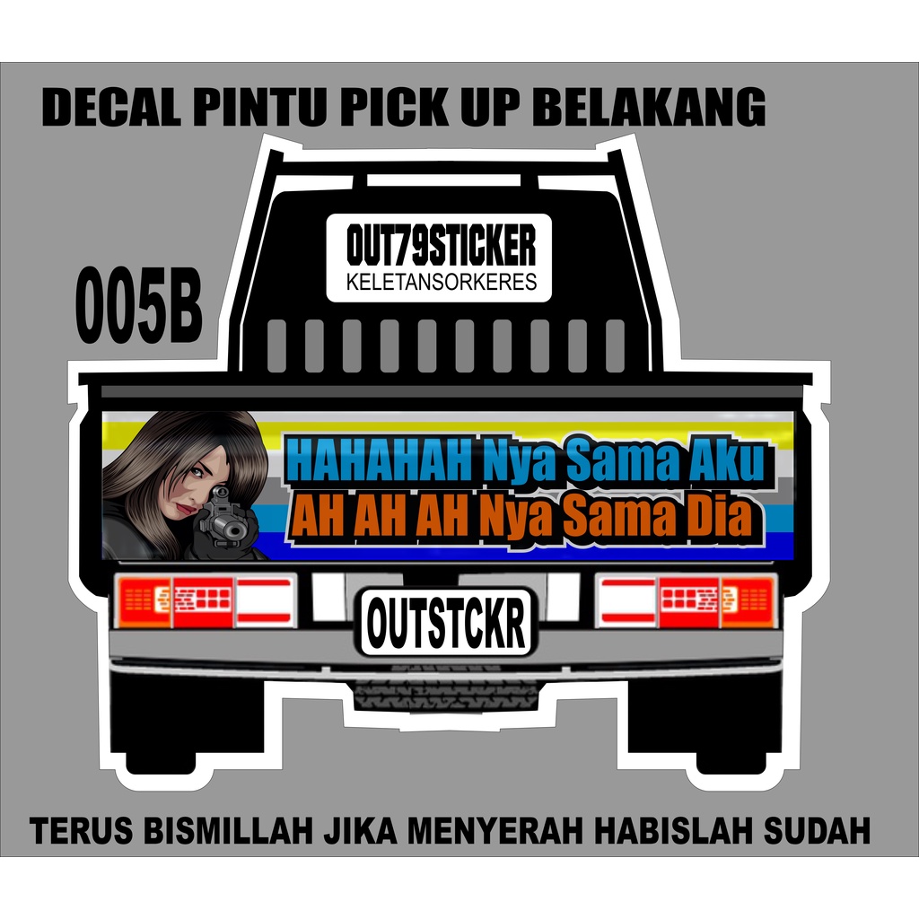Jual DECAL STICKER-PINTU BELAKANG-PICKUP-L300-GRANMAX CARRY DLL ...