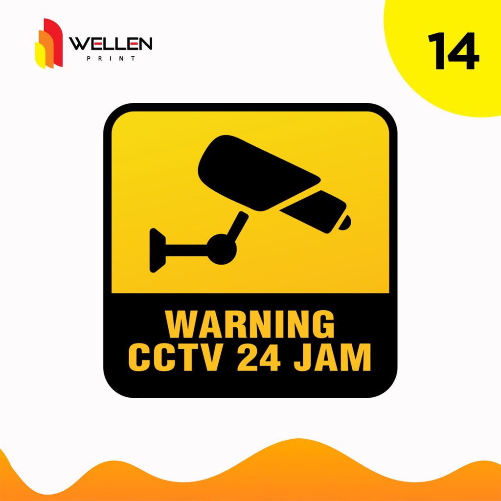 Jual WELLEN PRINT - Sticker / Stiker Peringatan Tanda Area diawasi ...