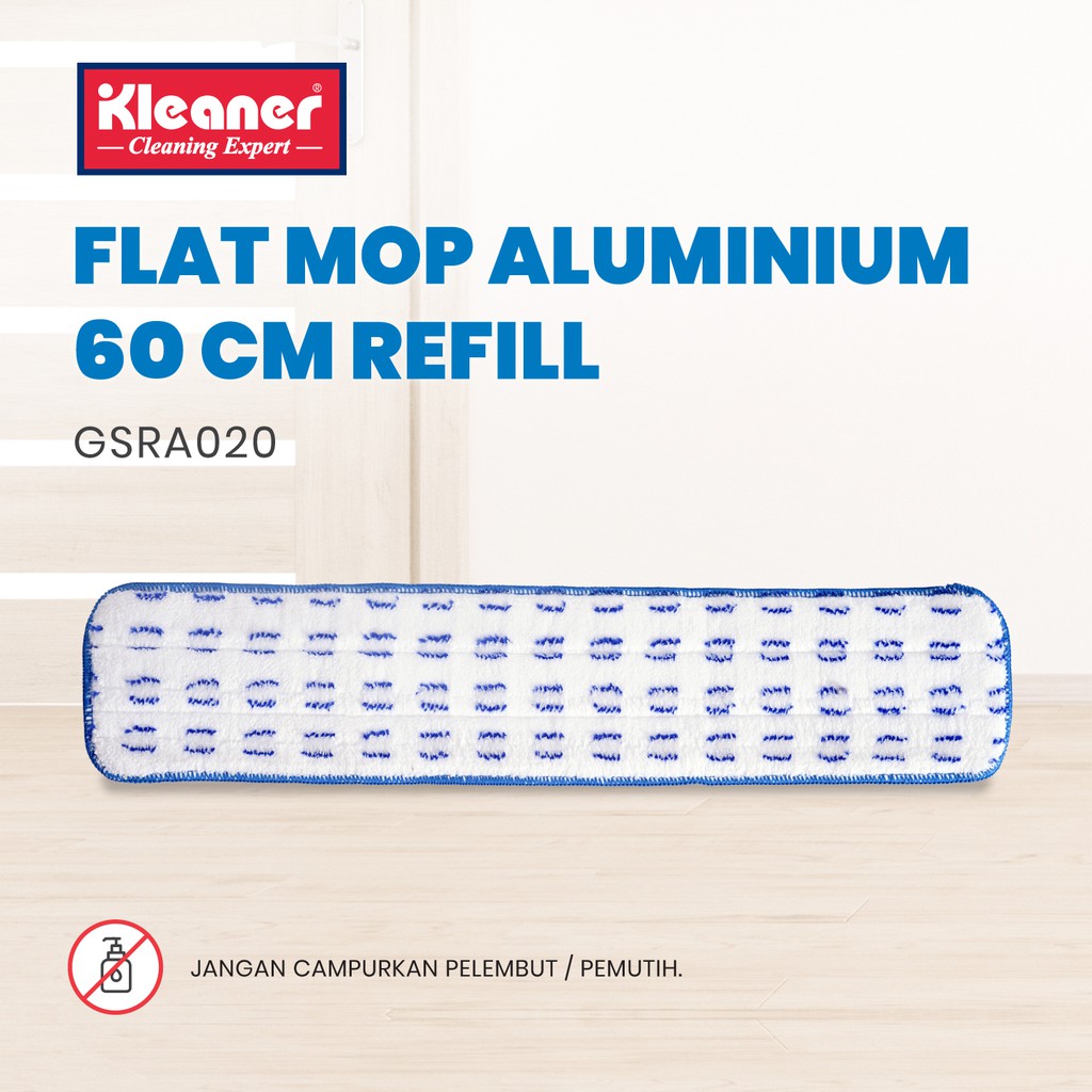 Jual Kleaner Refill Kain 60 Cm Aluminium Flat Mop Pembersih Lantai ...
