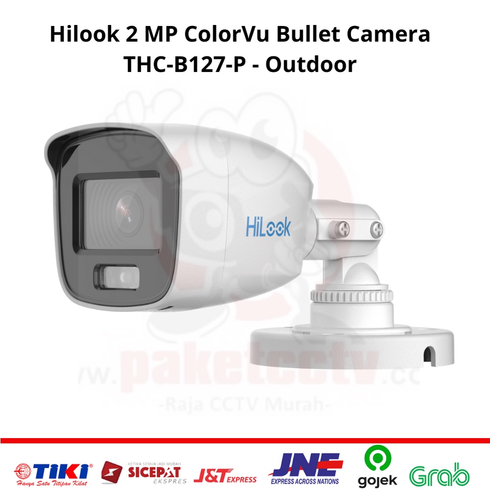 Jual Hilook 2 Mp Colorvu Bullet Camera Thc B127 P Outdoor Shopee