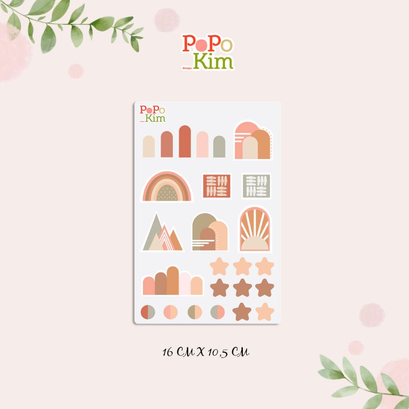 Jual Scandinavia modern Art Sticker Label/ scrapbook/paperwork | Shopee ...