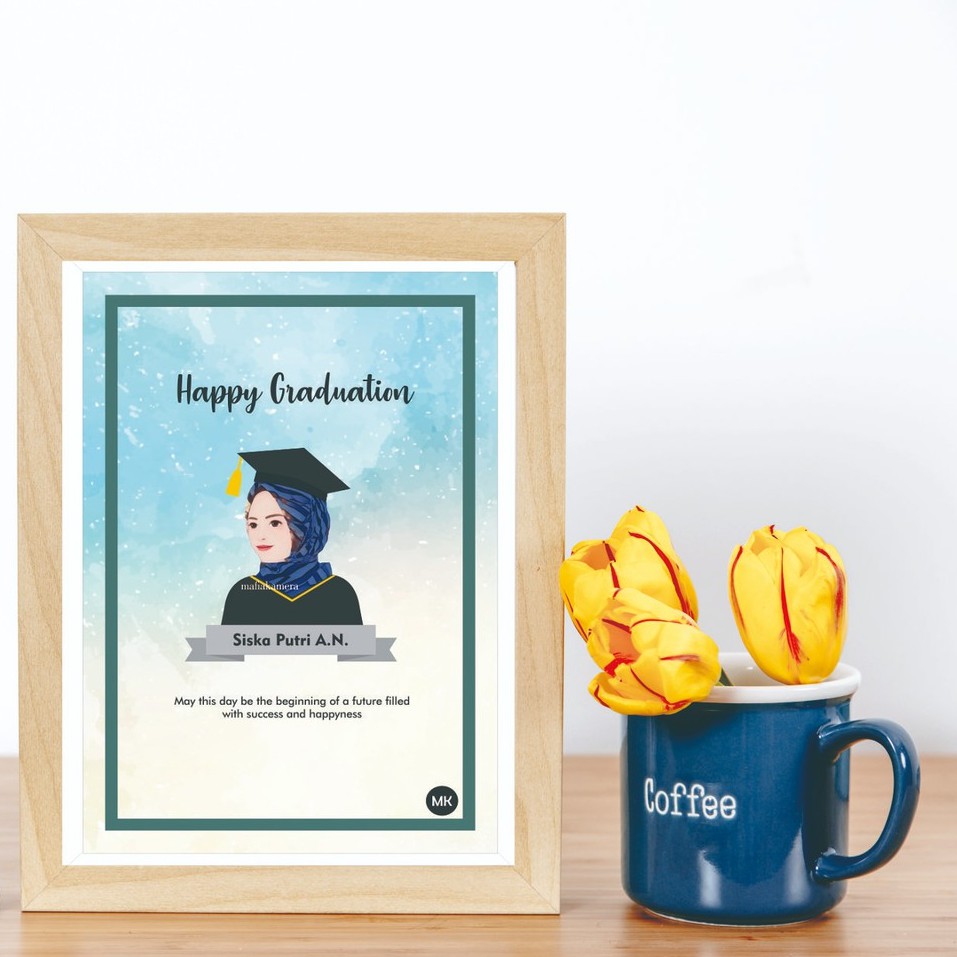 Jual Custom Ilustrasi + Pigura (Gift/ Hadiah/ Hampers/ Wisuda) | Shopee ...