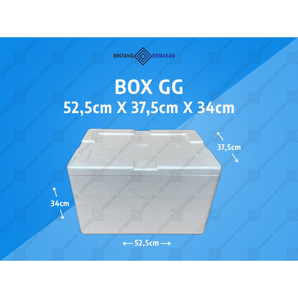Jual Box Styrofoam GG 52,5 x 37,5 x 34cm/Box Ikan/Box Foam/Box Packing ...