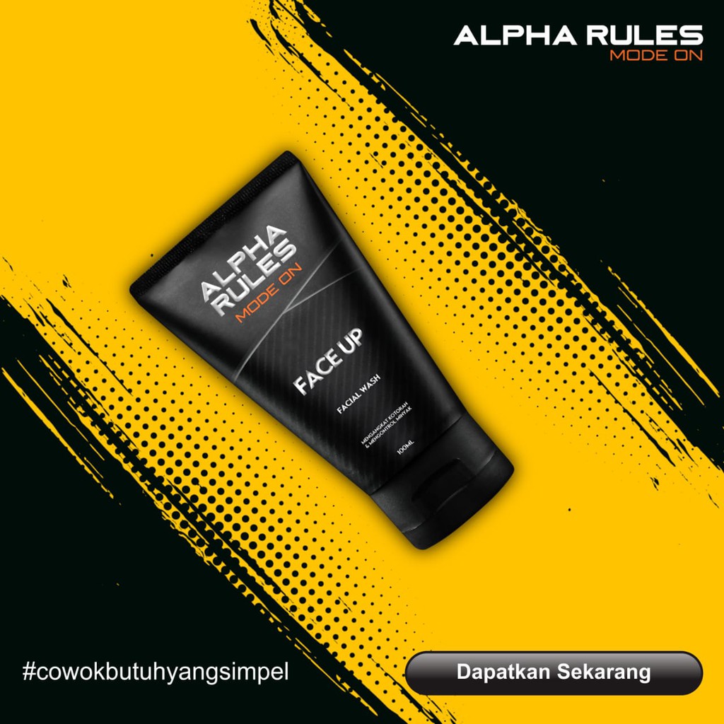 Jual ALPHA RULES FACE FACIAL WASH MEN PEMBERSIH WAJAH PRIA | Shopee ...