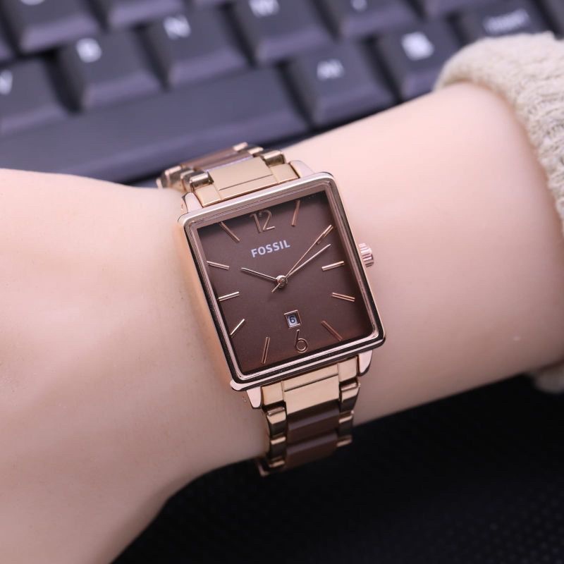 Jual Jam Tangan Wanita Rantai Premium Model Kotak Fs111 Tanggal Aktif ...
