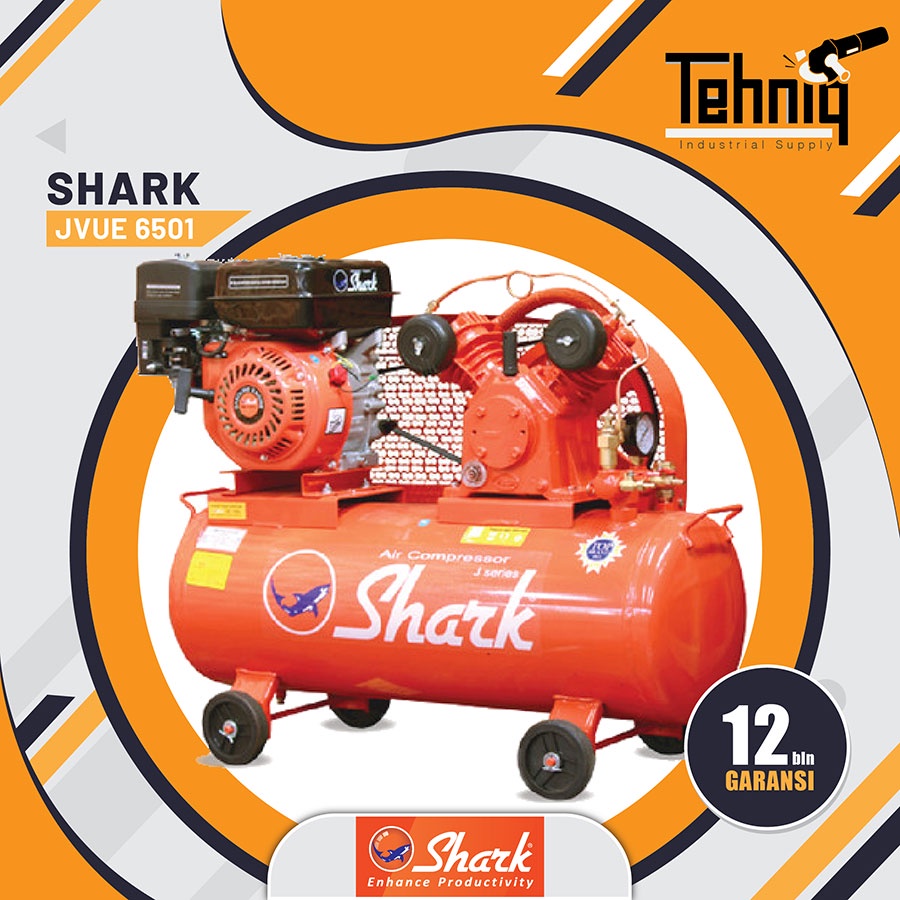 Jual KOMPRESOR ANGIN SHARK JVUE-6501 UNLOADING COMPRESSOR + ENGINE 1 HP ...
