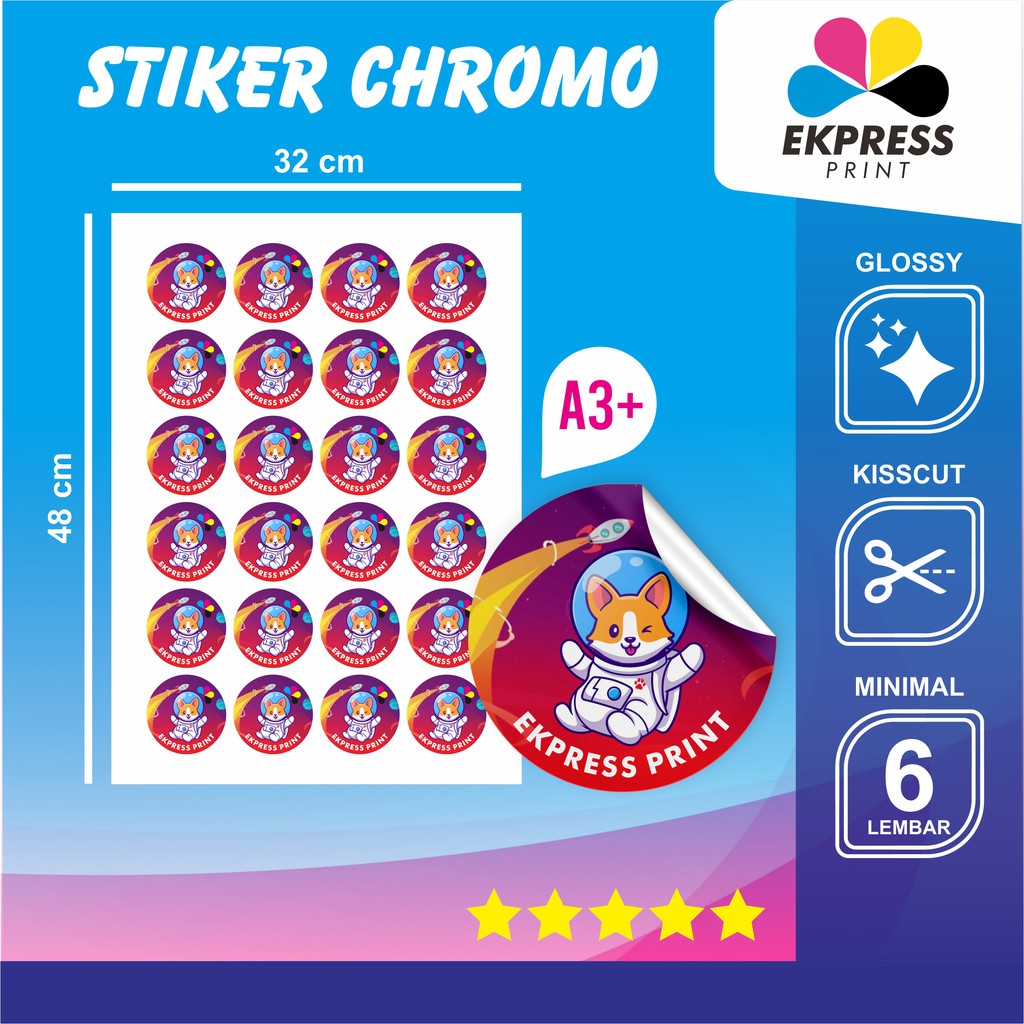 Jual Cetak Stiker Label Chromo A3+ CUTTING / Cetak Label Kemasan ...