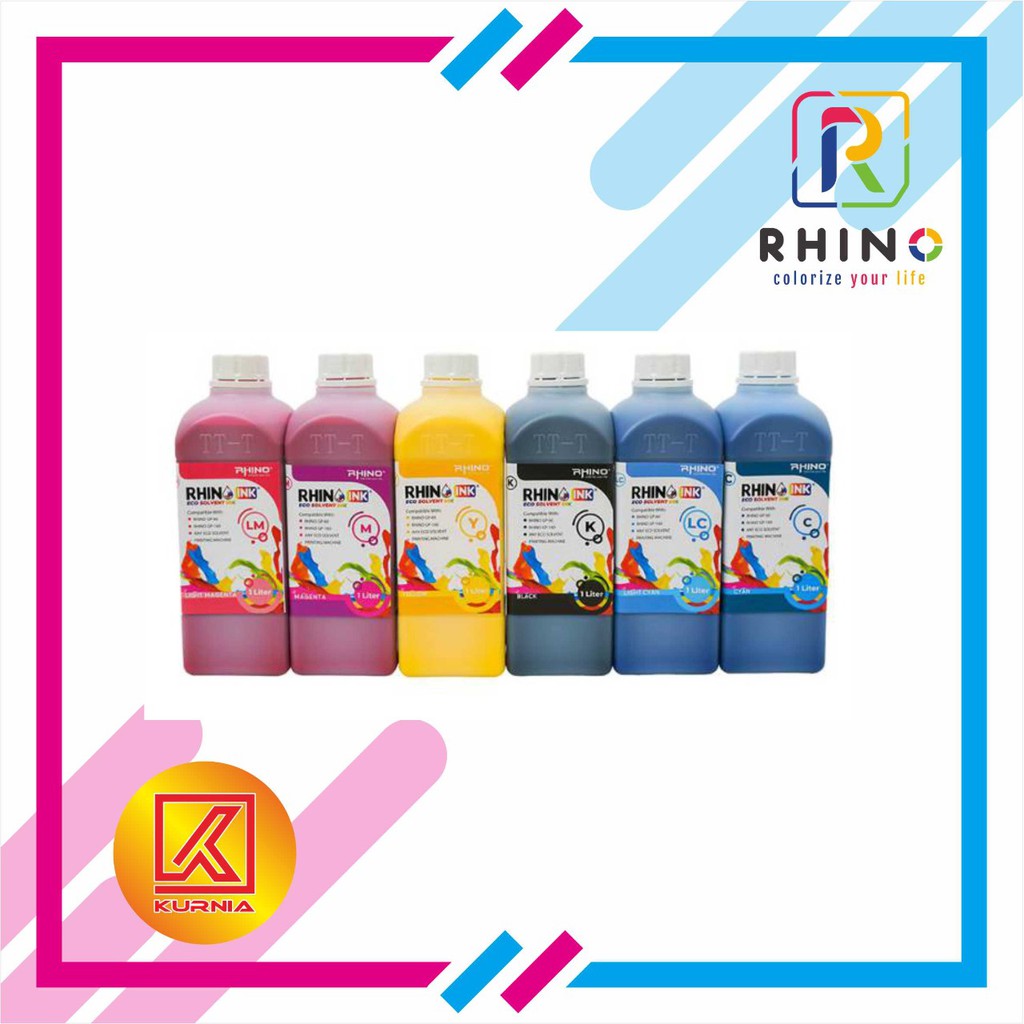 Jual Rhino Ink Tinta Eco Solvent - Kualitas Premium 1 Liter | Shopee ...