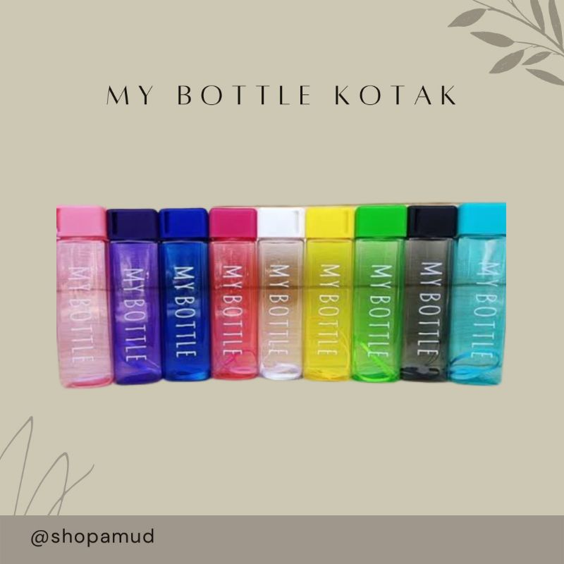Jual botol plastik my bottle kotak persegi polos 500ml bpa free ...