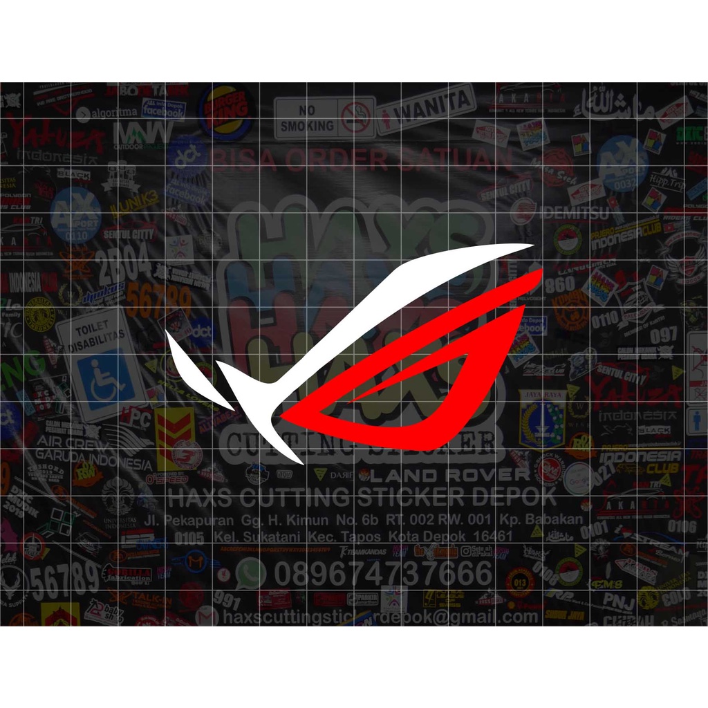 Jual Cutting Sticker Logo ROG Ukuran Panjang 8 Cm Untuk Mobil Motor ...