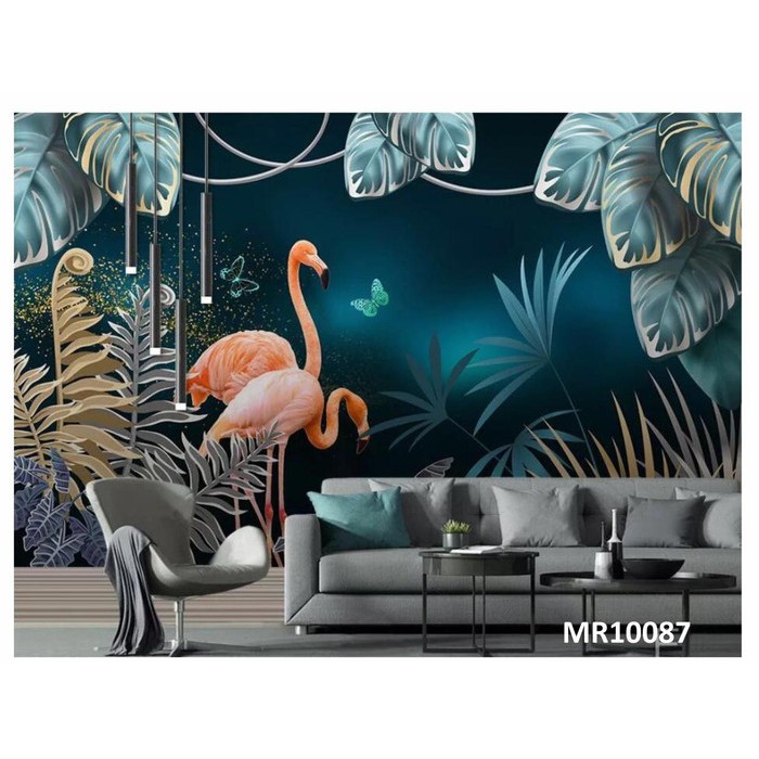 Jual Wallpaper Mural Foto Bunga Besar Flamingo 3x5m 3D | Shopee Indonesia