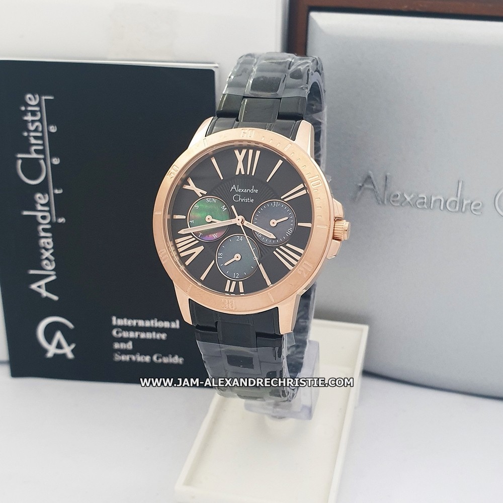Jual jam tangan Wanita Alexandre Christie AC 2650 BF BLRG black ...