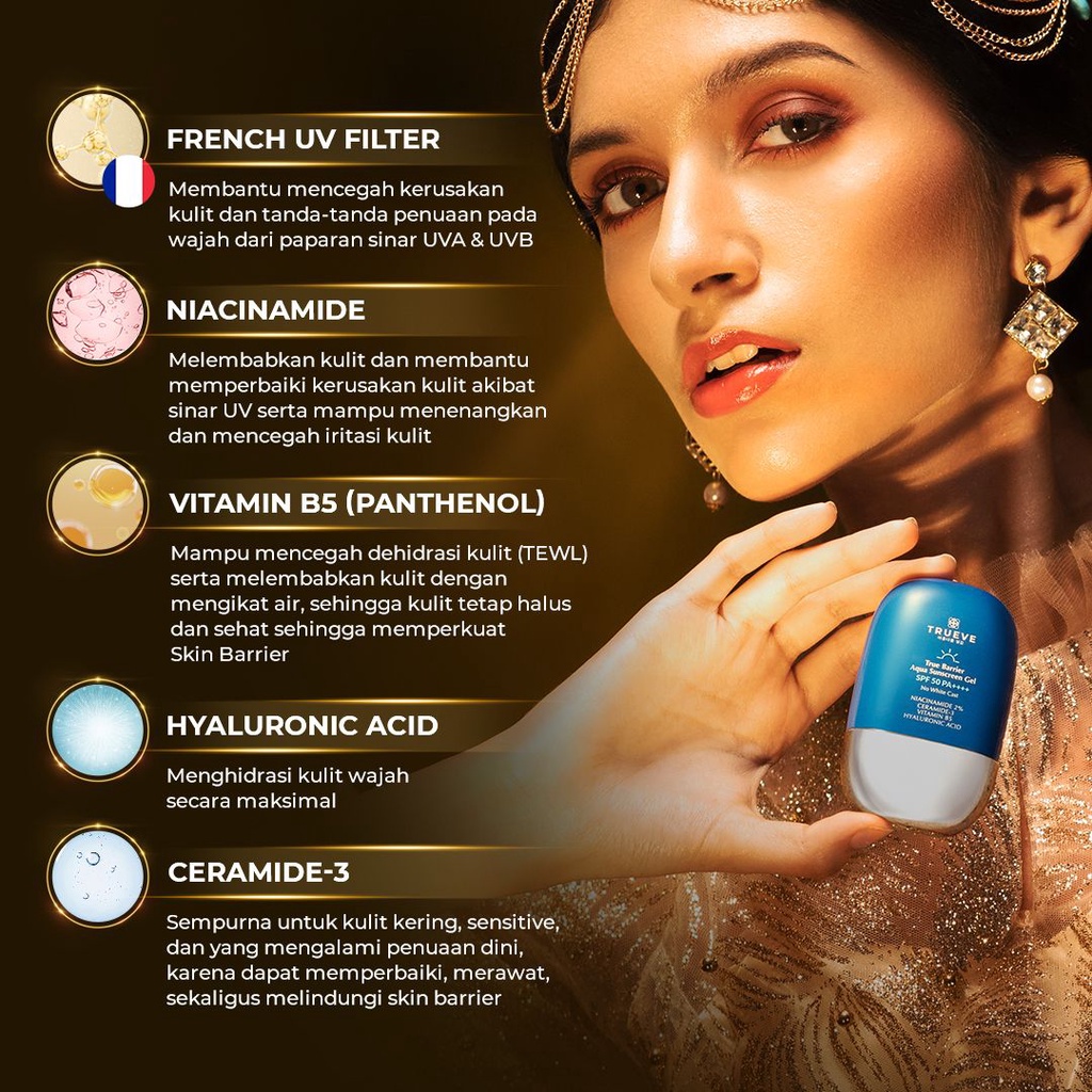 Jual Trueve True Barrier Aqua Sunscreen Gel 30G Spf 50++++ | Shopee ...