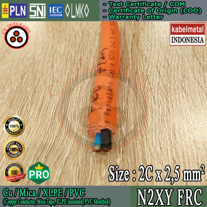 Jual Kabel N2XY FRC 2x2,5 mm2 KABEL METAL (KMI) /2x2,5 mm/2 x 2.5 mm ...