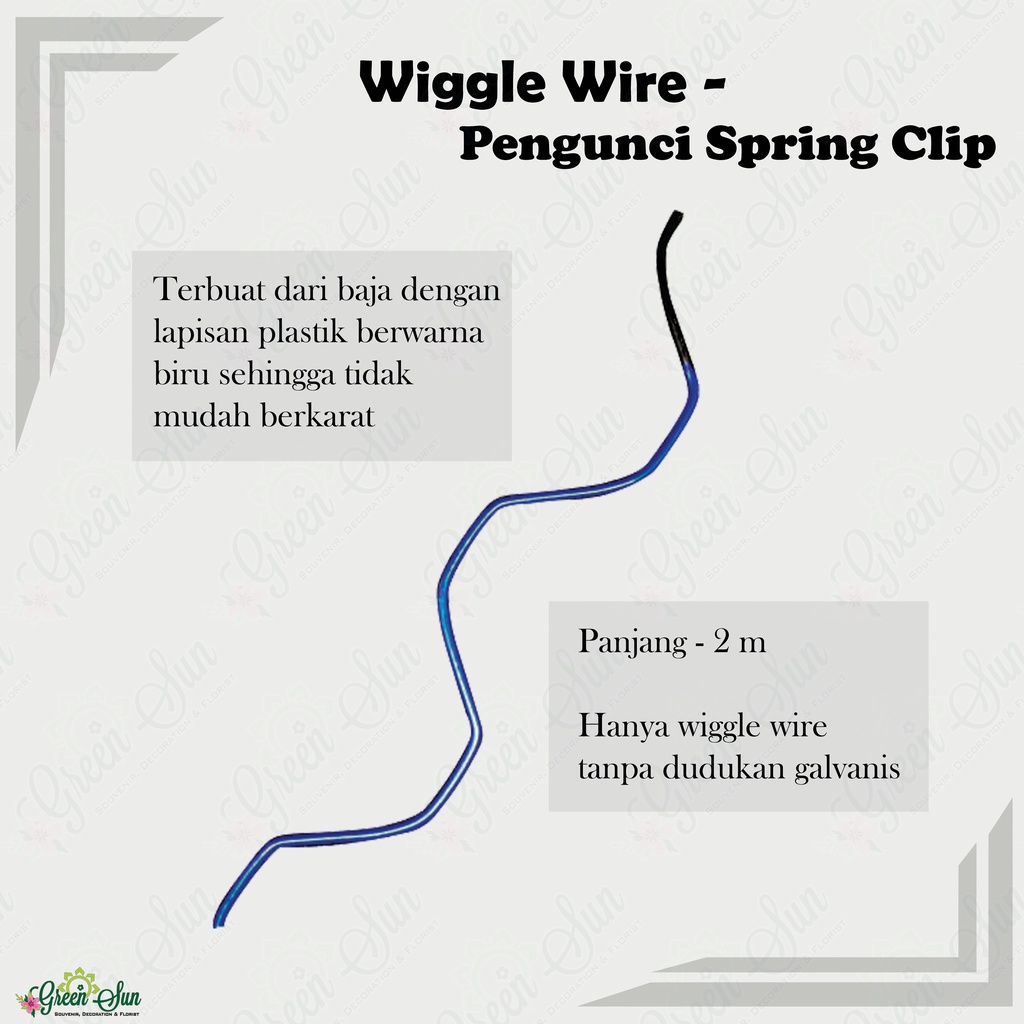 Jual Wiggle Wire 2 M - Penjepit Baja Spring Clip - Insectnet-Plastik UV ...