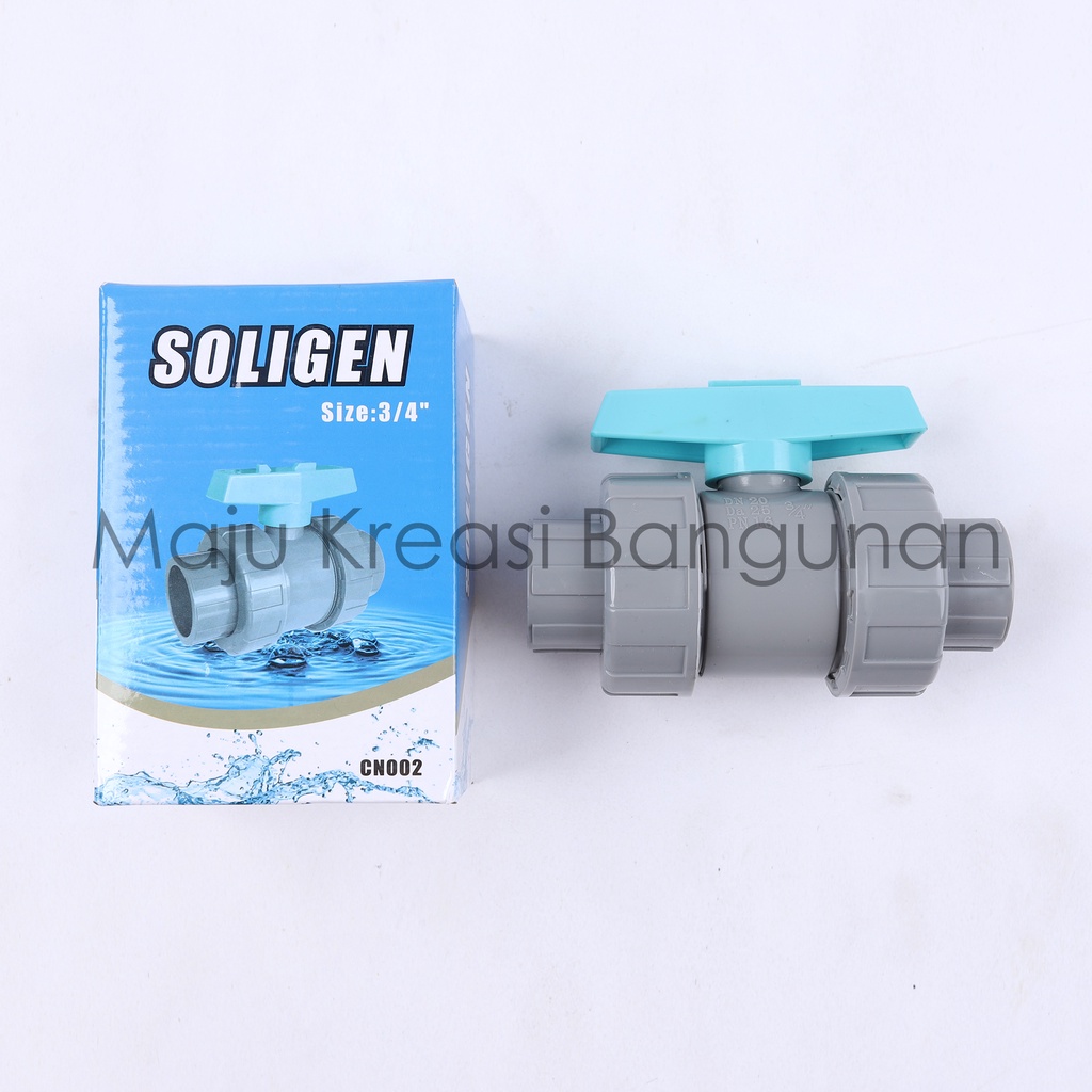 Jual Ball Valve Watermur SOLIGEN 3/4 Inch Water Mur Stop Kran PVC Inci ...