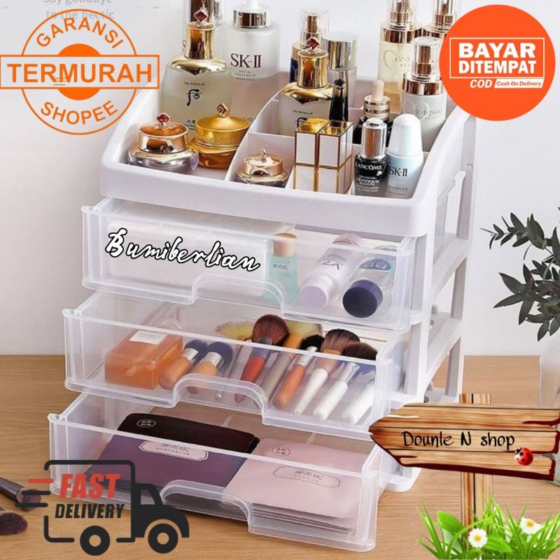 Jual Rak Kosmetik JEON Multifungsi Rak Kosmetik 3 Laci Rak Kosmetik ...