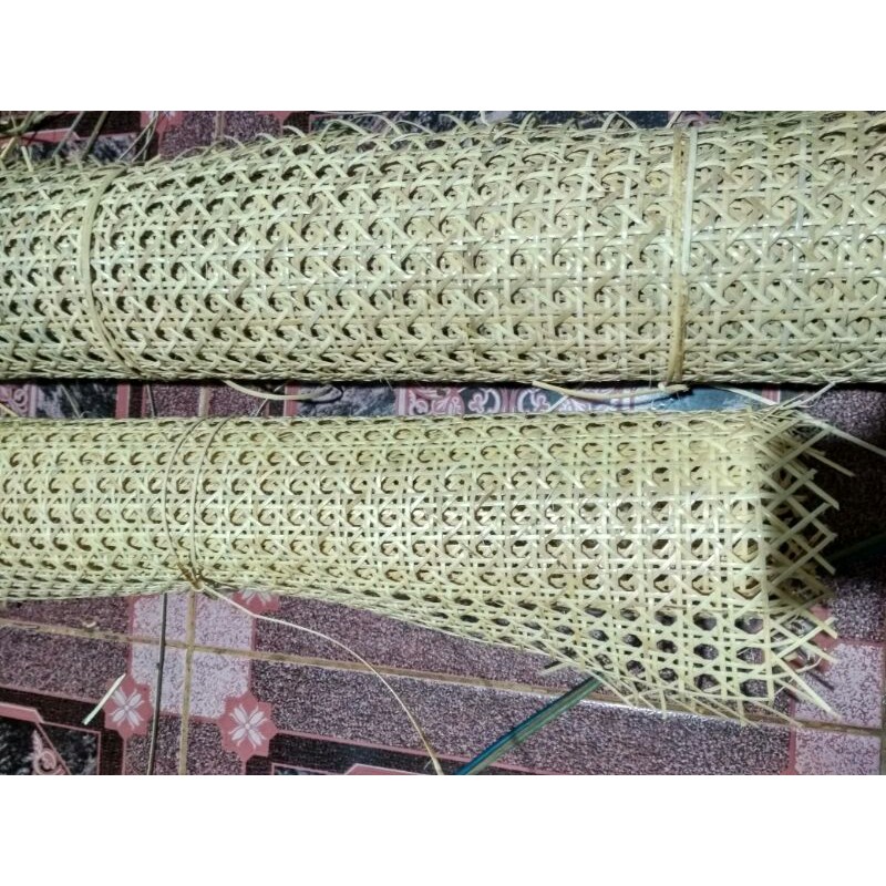 Jual ANYAMAN ROTAN LEMBARAN MOTIF BULAT ALAMI / ANYAMAN LEMBARAN ...