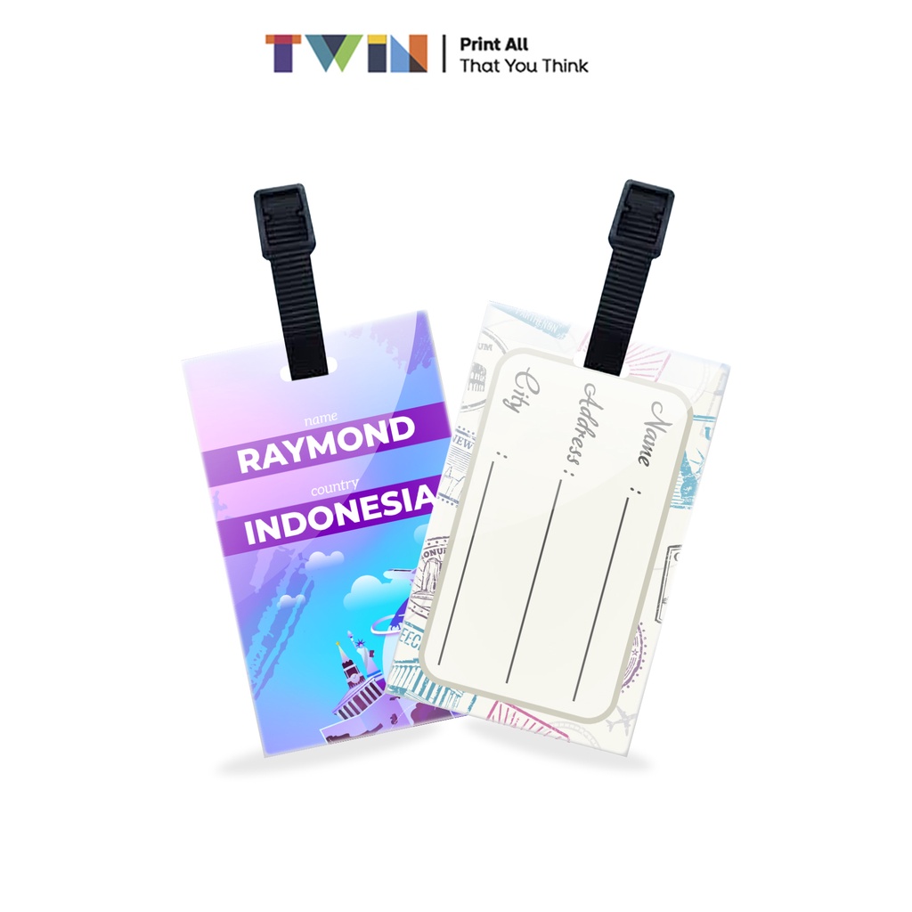Jual TWIN ADVERTISING Cetak Tag Luggage Penanda Tas Koper Travel ...