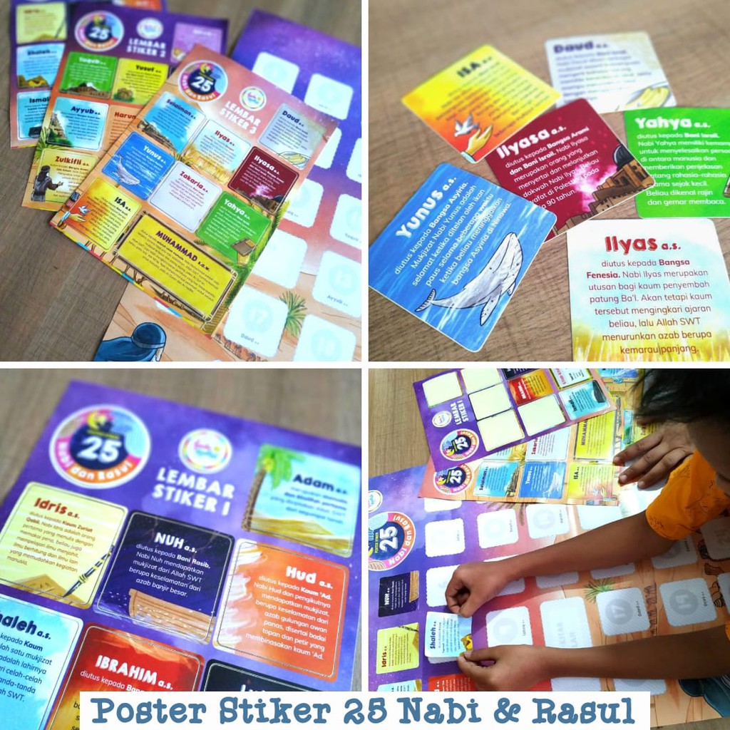 Jual Poster Stiker 25 Nabi dan Rasul Edukasi Islami Familia Kreativa ...