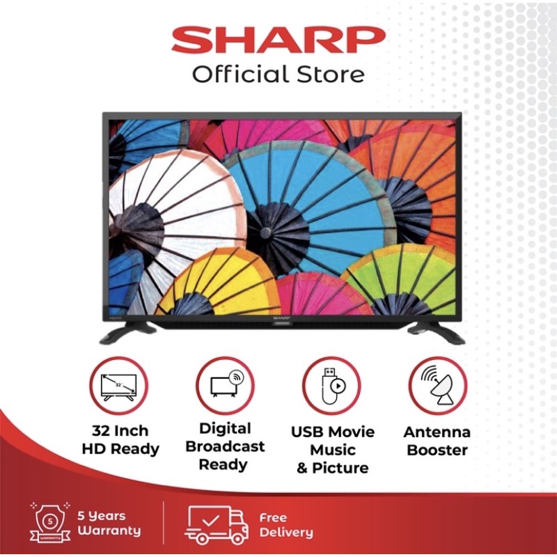 Jual SHARP LED TV 32 Inch HD Digital DVB-T2 USB HDMI - 2T-C32GD1400i C32GD1500i C32GD1600i ...