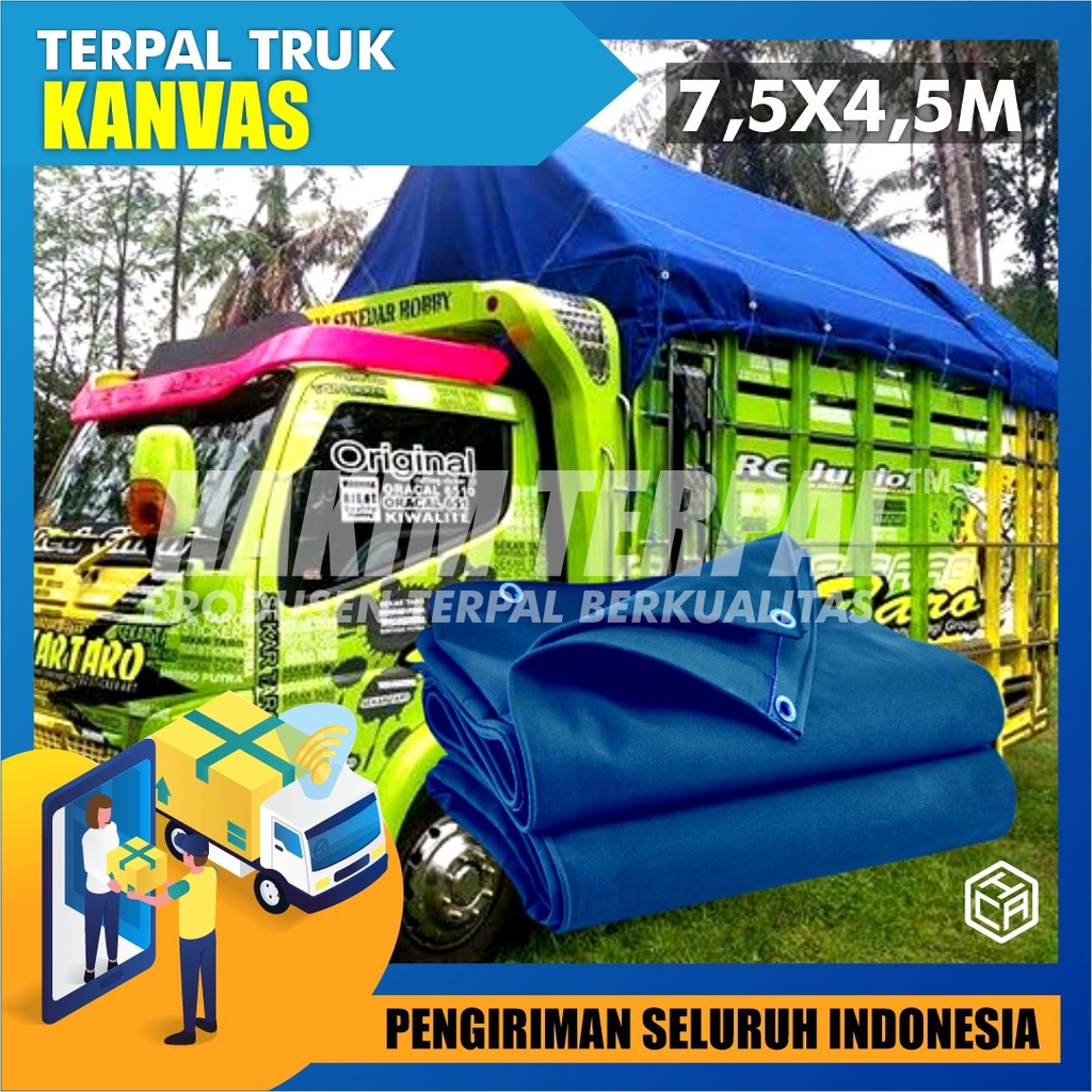Jual Terpal Truk Kanvas Liong Biru 4,5X7,5 M + Cincingan | Shopee Indonesia