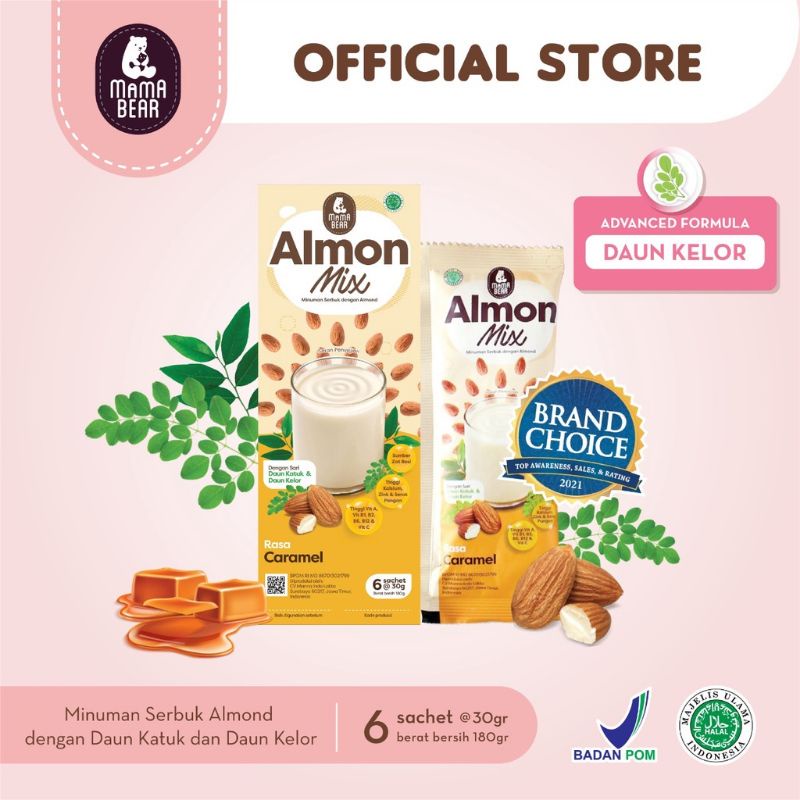 Jual Mama Bear Minuman Booster Asi Susu Pelancar Asi Almon Mix 30gr ...