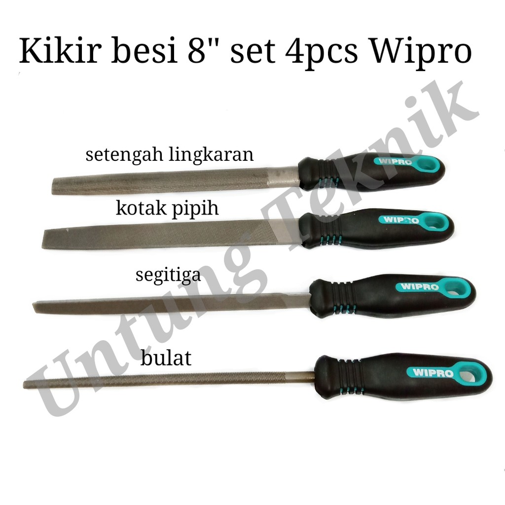 Jual WIPRO 8 inch Kikir Besi Industrial grade set isi 4 pcs | Shopee ...
