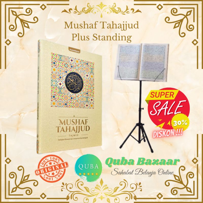 Jual Mushaf Tahajjud Al-Quran Jumbo A3 Plus Stand Partiture Al-Quran ...